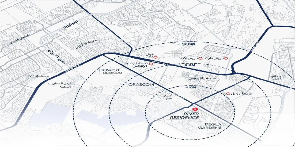 كمبوند ريفر ريزيدنس حدائق أكتوبر ويست واي للتطوير العقاري - River ...